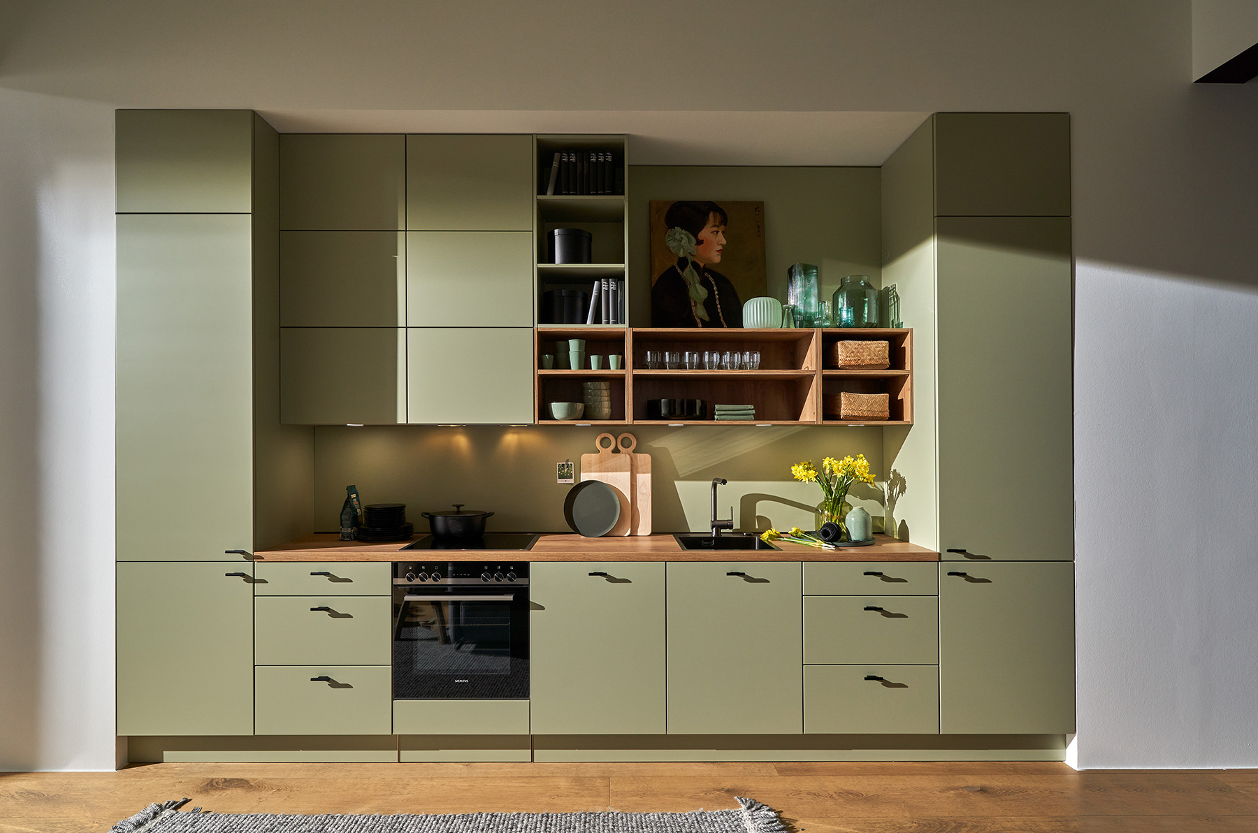 Nolte cocina: color de tendencia Avocado en SOFT LACK mate suave